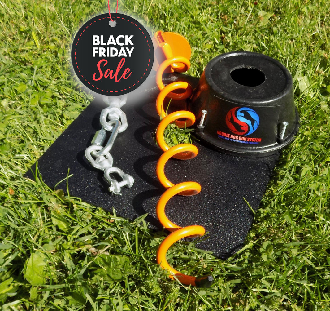 Tangle-free Dog Tie Out Stake Systems – Double Dog Run