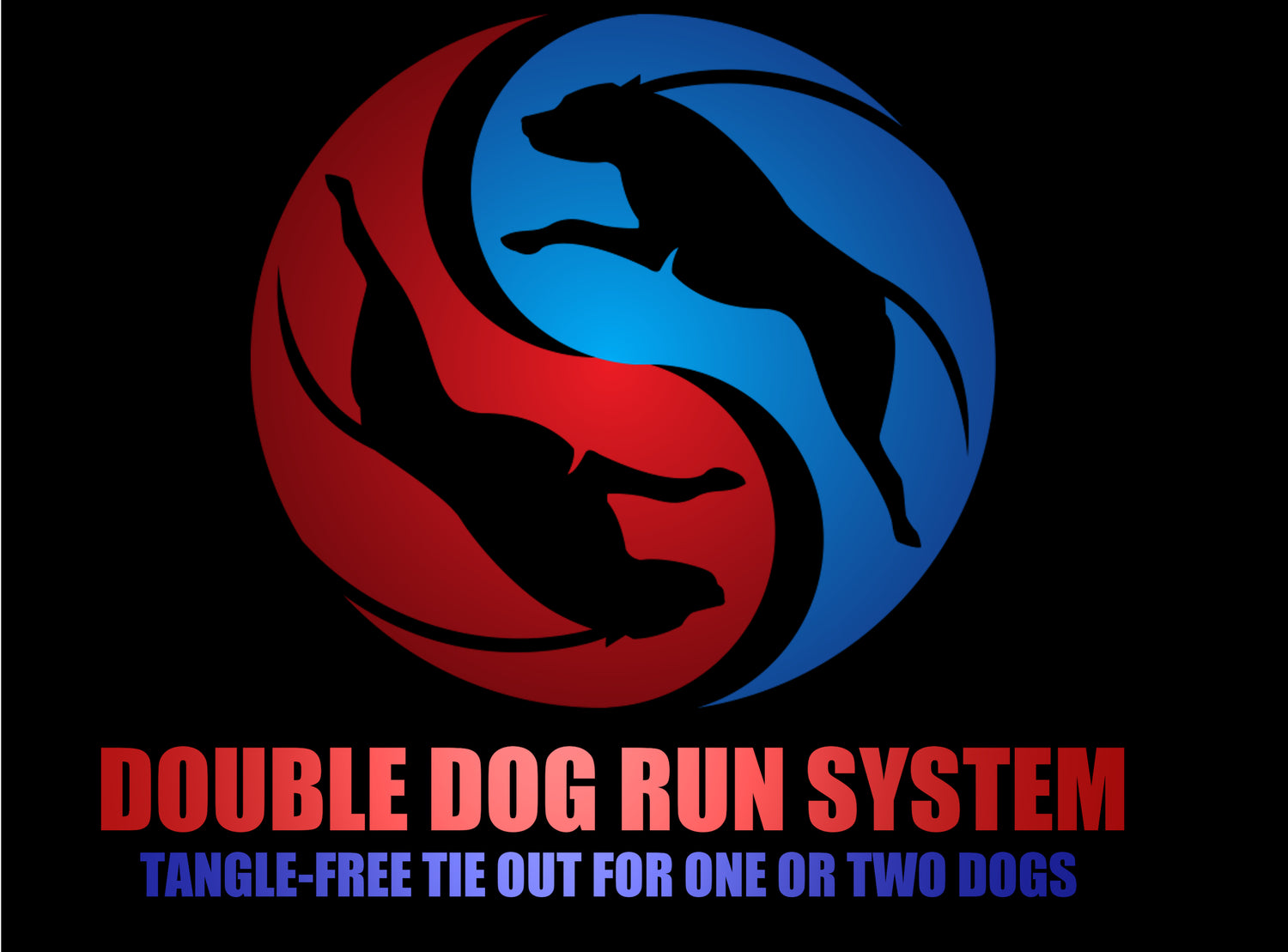 Double Dog Run Heavy Duty Tie Out Stake - Tangle-free Two Dog Tie Out