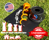 Double Dog Run Heavy Duty Tie Out Stake - Tangle-free Two Dog Tie Out